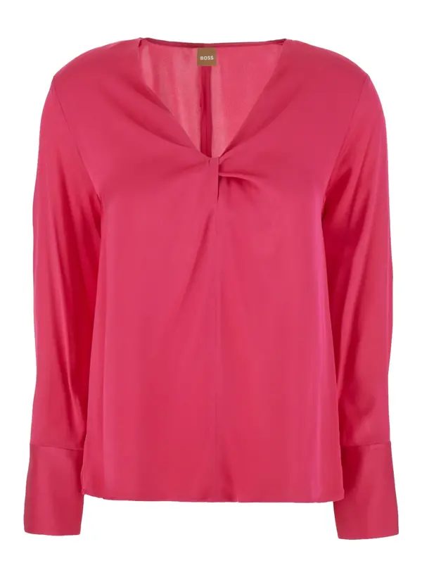 Hugo Twist-detail Blouse - Pink