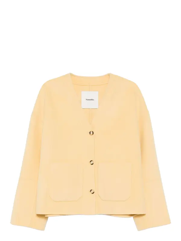 Nanushka Dodie Wool-blend Jacket - Yellow