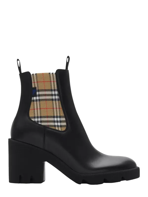Burberry 85mm Leather Chelsea Boots - Black