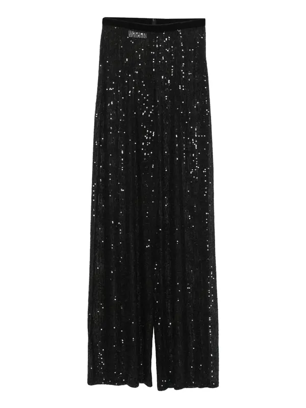 ATU BODY COUTURE Sequinned Palazzo Trousers - Black