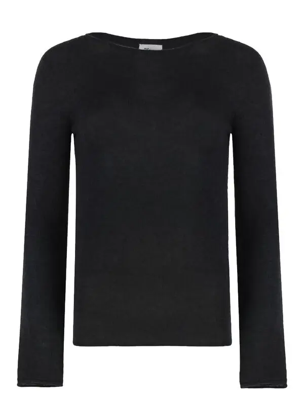 THE (ALPHABET) Silk-cashmere Blend Pullover - Black