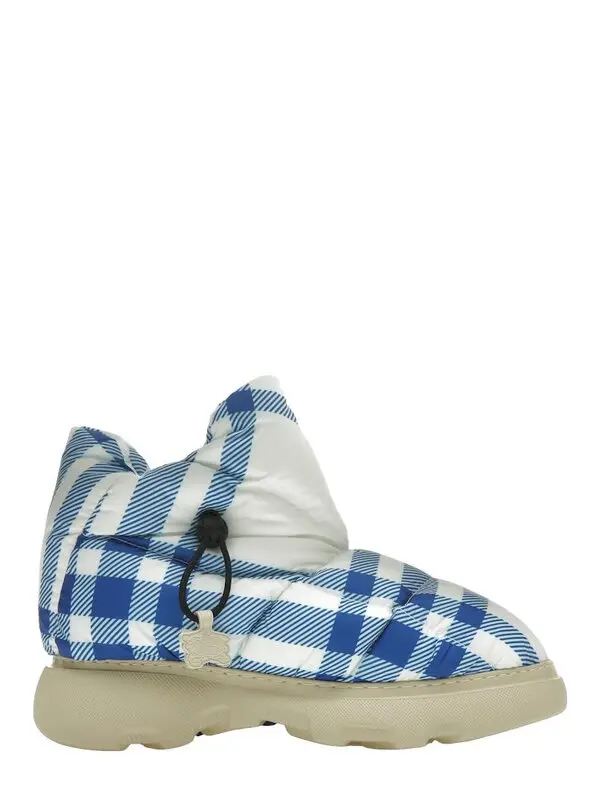 Burberry Check Pillow Boots - Blue/white