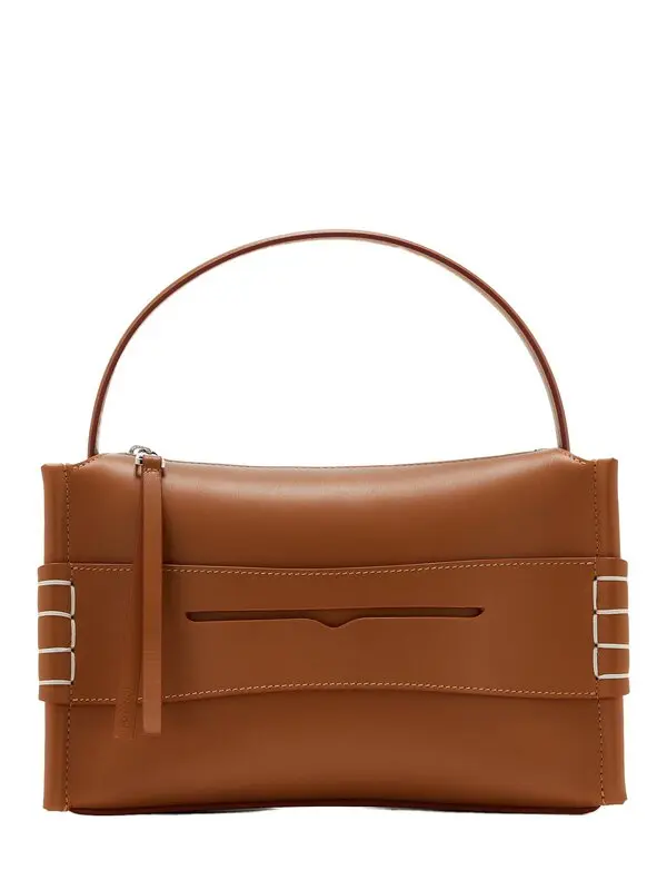 JW Anderson Leather Loafer Bag - Tan