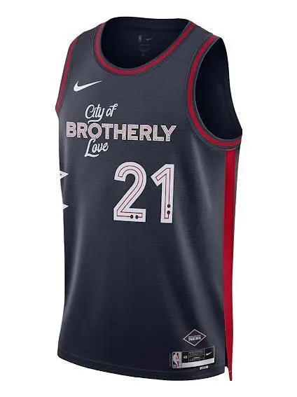 Nike Drifit Nba Swingman Joel Embiid Philadelphia 76ers City Edition 2023/24 Jersey - Black