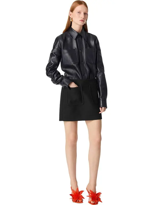 Bottega Veneta Double Cotton Skirt - Black