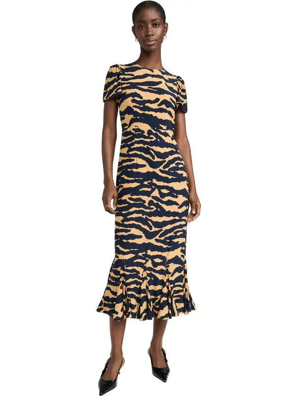 Rhode Lulani Tiger Print Dress - Tigre Grande