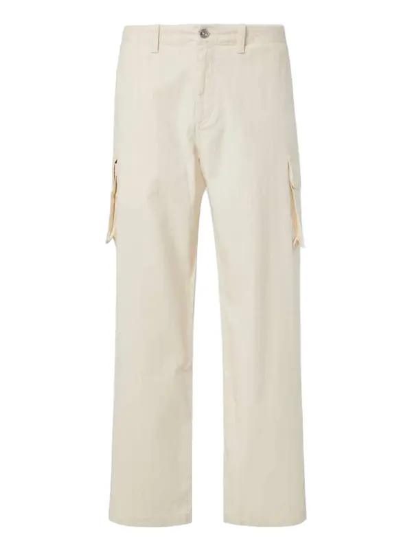 Our Legacy Mount Striped Cotton Cargo Pants - Beige