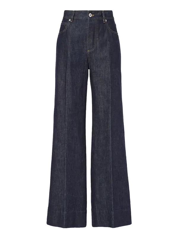 Bottega Veneta High-rise Wide-leg Jeans - Blue