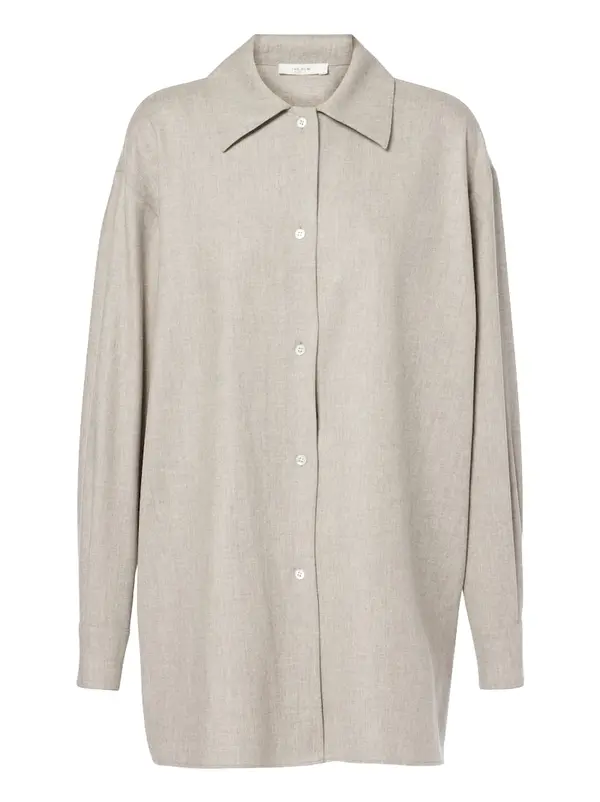 THE ROW Komako Wool And Cashmere Shirt - Grey