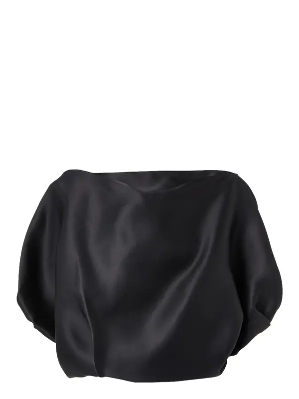 Khaite Niles Silk Gazar Top - Black