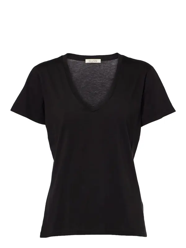 NILI LOTAN Carol Cotton Jersey T-shirt - Black