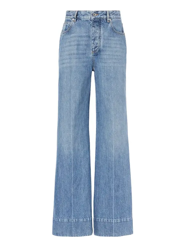 Bottega Veneta High-rise Wide-leg Jeans - Blue