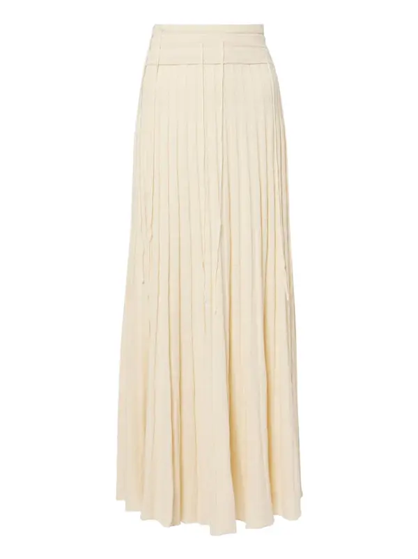 Christopher Esber Linen And Silk-blend Maxi Skirt - Beige