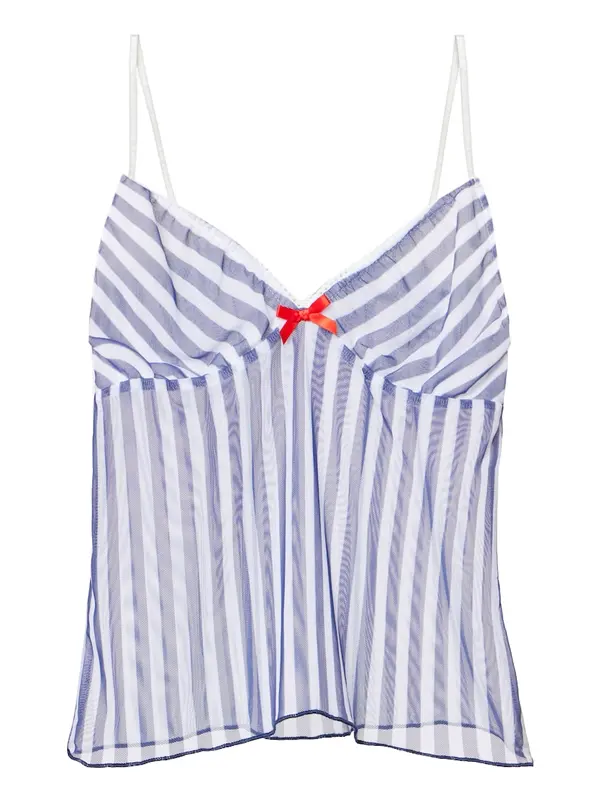 BANANHOT Solay Striped Crop Top - Blue