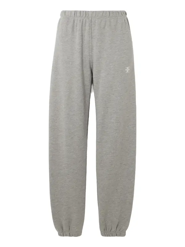 Eterne Cotton And Modal-blend Jersey Tapered Track Pants - Gray
