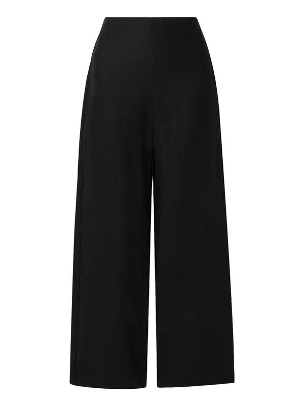 Faithfull The Brand Ilride Linen Straight-leg Pants - Black
