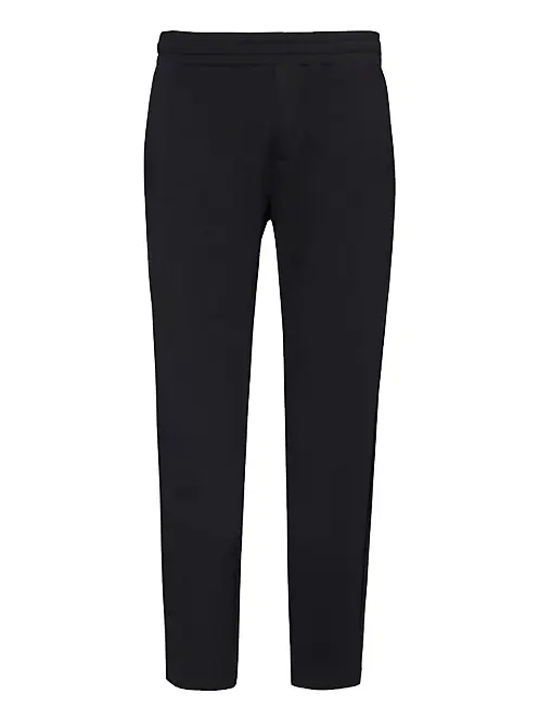 ARNE Interlock Drawstring Straight-leg Regular-fit Stretch-woven Blend Jogging Bottoms - Black