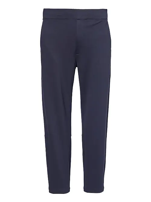 Paige Tuller Relaxed-fit Tapered Stretch-jersey Trousers - Deep Anchor