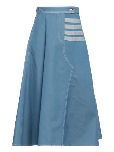 Thom Browne Denim Flared Skirt - Blue