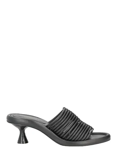 PALOMA BARCELO Leather Slide Sandals - Black
