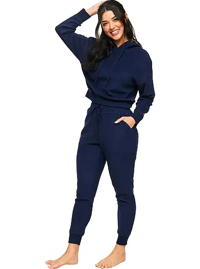 Victoria's Secret Adore Me Davinia Fleece Sweatshirt & Jogger Set - Blue