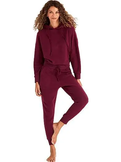 Victoria's Secret Adore Me Davinia Fleece Sweatshirt & Jogger Set - Red