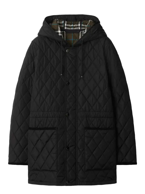 Burberry Devon Quilted Parka - Black