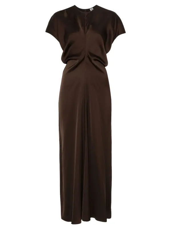 TOTEME Slouch Waist Maxi Dress - Brown