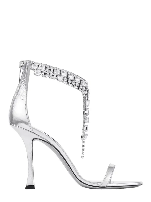 JIMMY CHOO 100mm Verity Sandals - Silver
