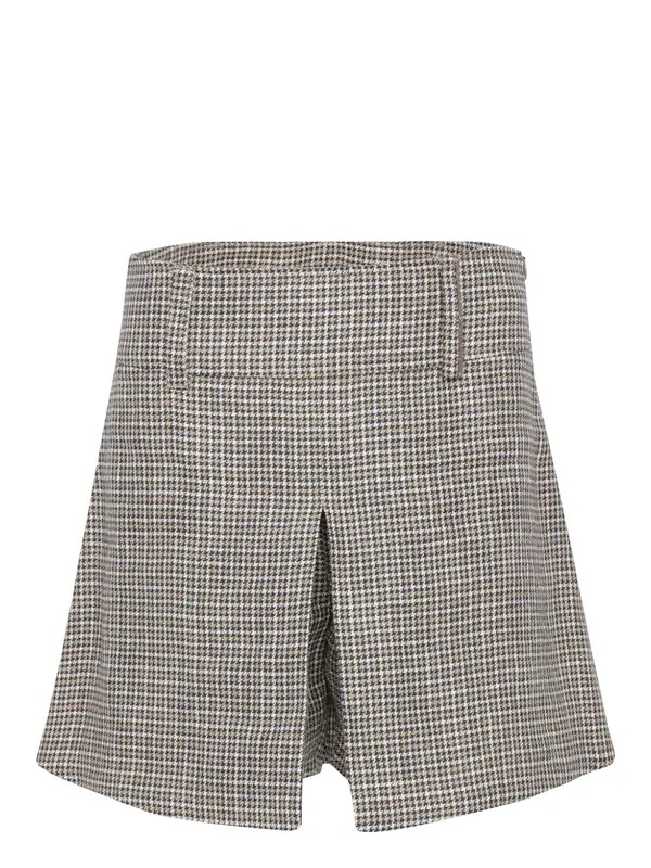 Brunello Cucinelli Check-pattern Thigh-length Shorts - Neutrals