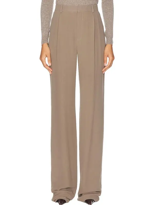 Saint Laurent Bootcut Trouser - Taupe