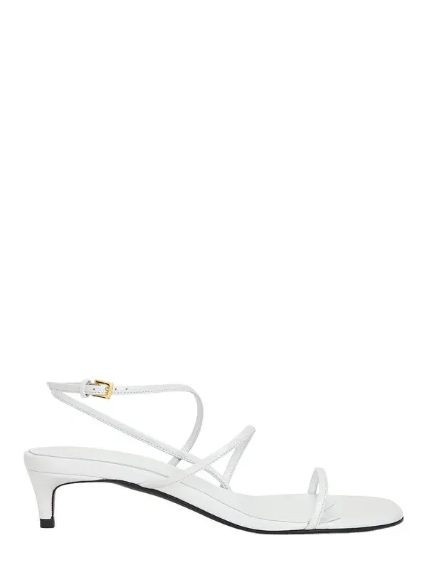 Khaite Loop Kitten Heel Sandal - Chalk