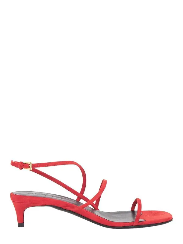 Khaite Loop Kitten Heel Sandal - Lipstick