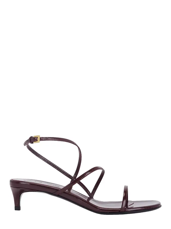 Khaite Loop Kitten Heel Sandal - Red Wine