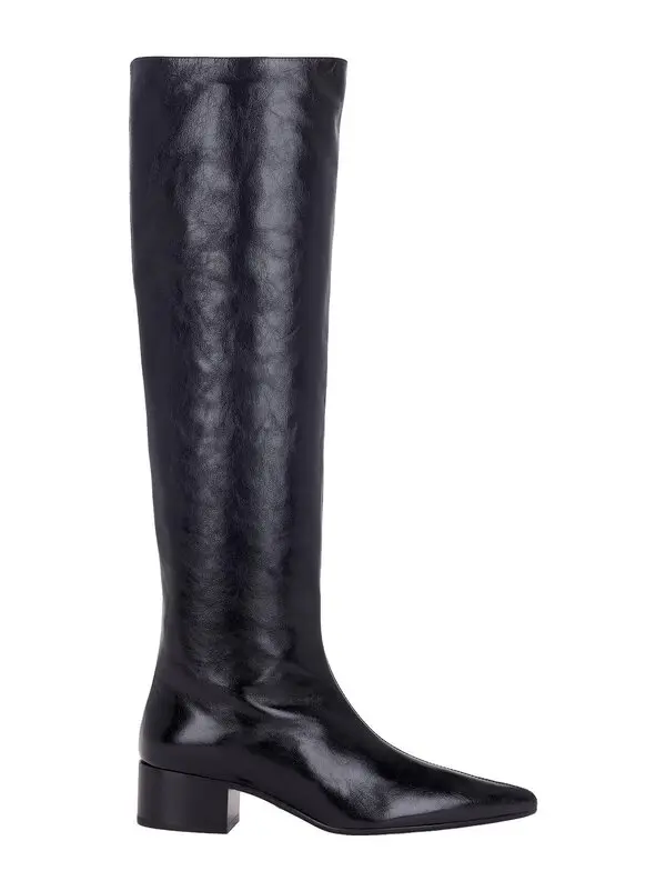 Khaite Andee Knee High 40mm Boot - Black