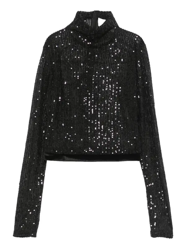 ATU BODY COUTURE Sequinned Blouse - Black