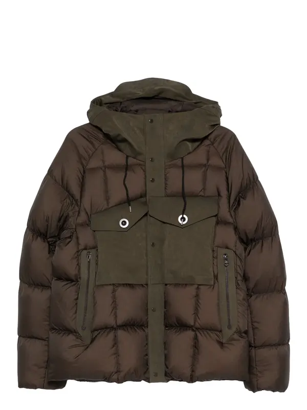 TEN C Tanker Combo Puffer Jacket - Green