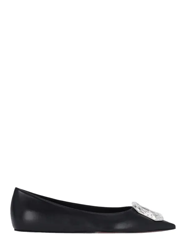 Amina Muaddi Camelia Ballet Flats - Black