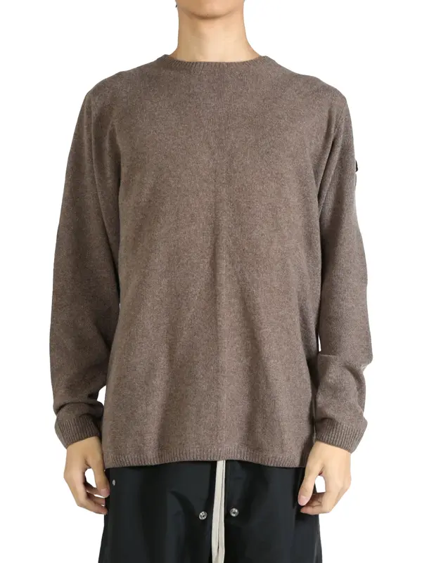 MONCLER + RICK OWENS Ribbed-knit Sweater - Brown