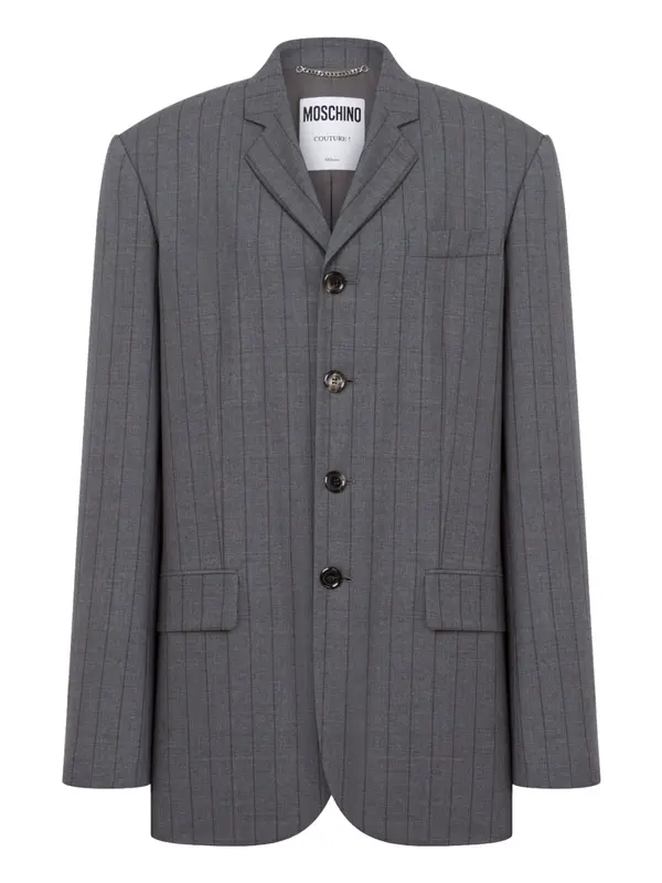 Moschino Pinstriped Blazer - Grey