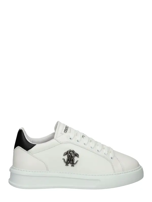 Roberto Cavalli Logo-plaque Trainers - White