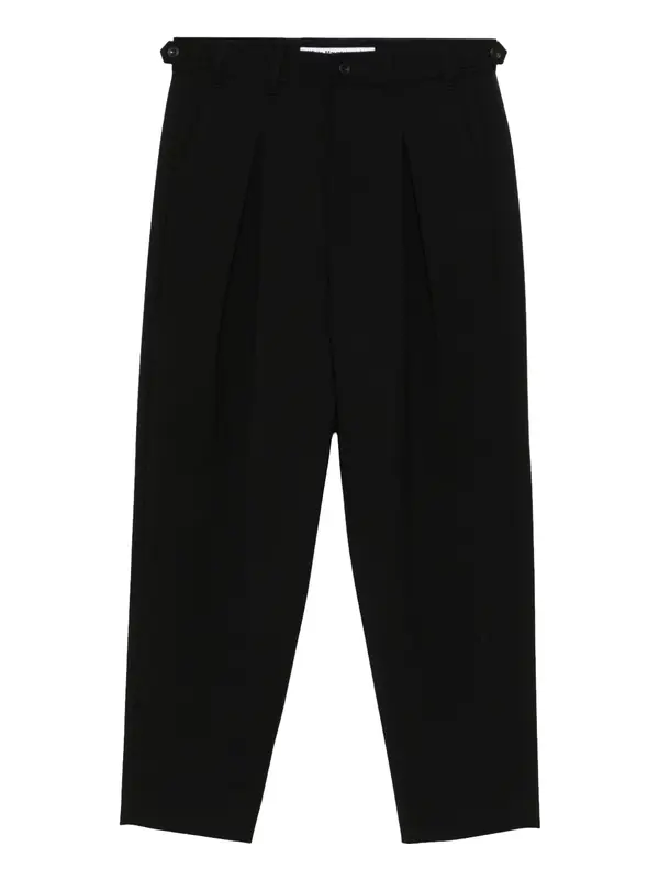 WHITE MOUNTAINEERING Two-tuck Wide Leg Trousers - Black