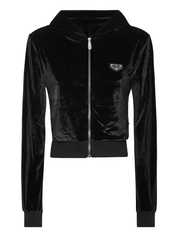 Philipp Plein Crystal Signature Hoodie - Black