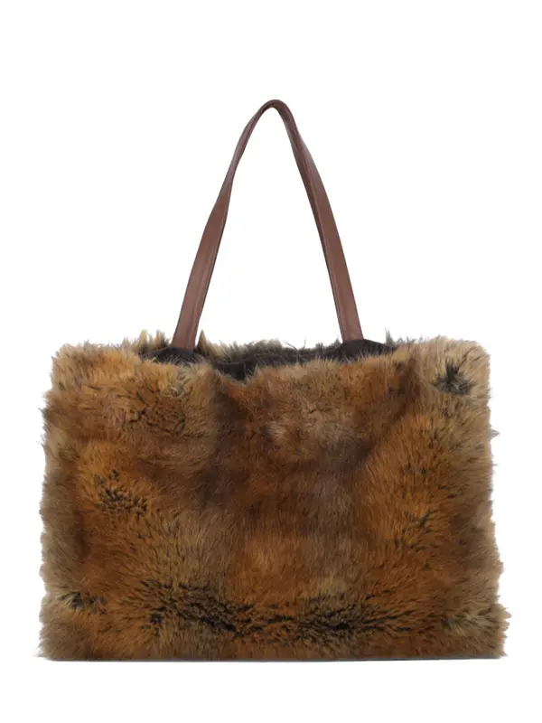 NICCOLO PASQUALETTI Faux-fur Tote Bag - Brown
