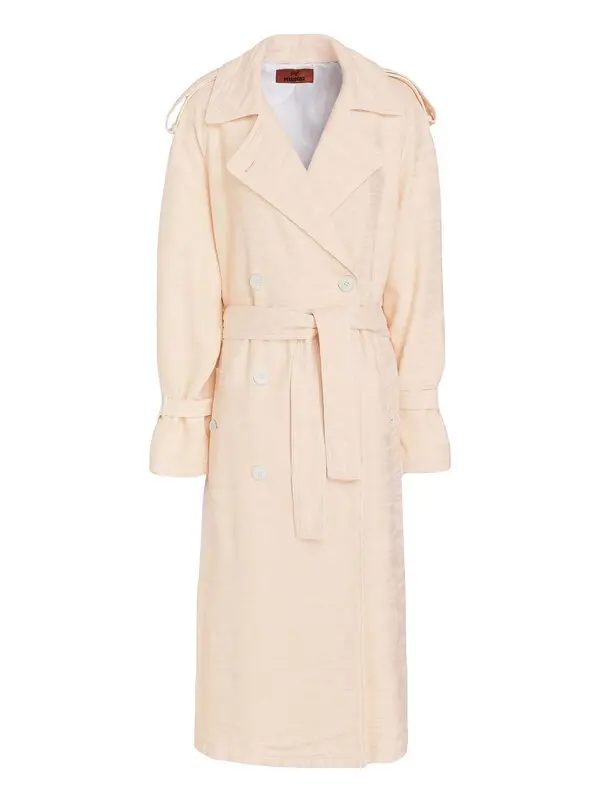 Missoni Cotton-jacquard Trench Coat - Blush
