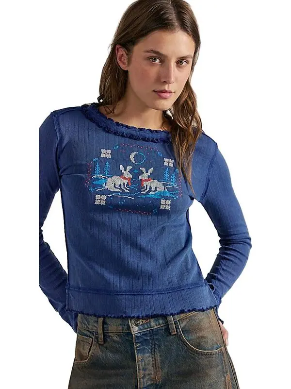 Free People We The Free Through The Woods Tee - Snow Bunny Combo