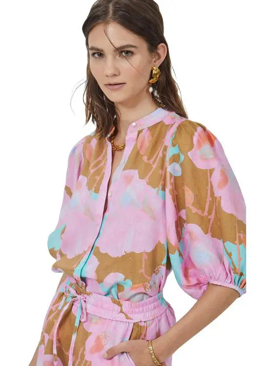 Lanhtropy Bubble Linen Shirt - Aquarela