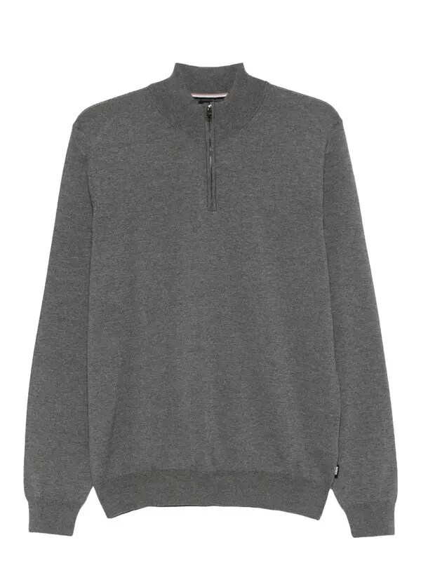 BOSS Ebenji Virgin Wool Sweater - Grey