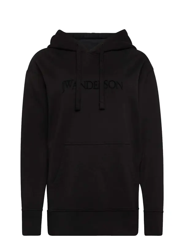 JW Anderson Logo-embroidered Hoodie - Black
