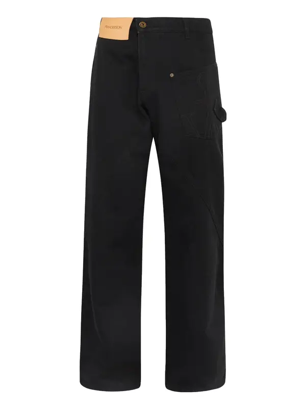 JW Anderson Twisted Wide Leg Jeans - Black